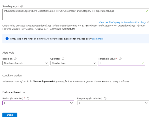 Using Log Analytics to Generate Alerts for Each New Intune Device ...